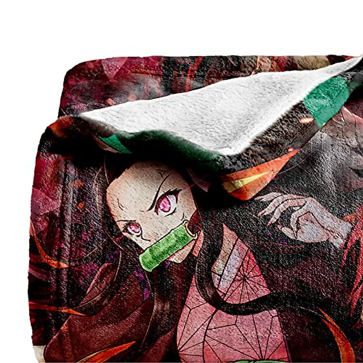 Japanese Anime Flannel Blanket 2set, Soft Lightweight Fleece Throw Blanket with Pillowcase Warm Durable Sofa Couch Decor Beding