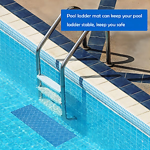 Swimming Pool Ladder Mat,Non-Slip Mat Pool Liner Protector, Swimming Pool Ladder Pad for Swimming Pool Liner and Stairs Protective (36 X 9 inch)