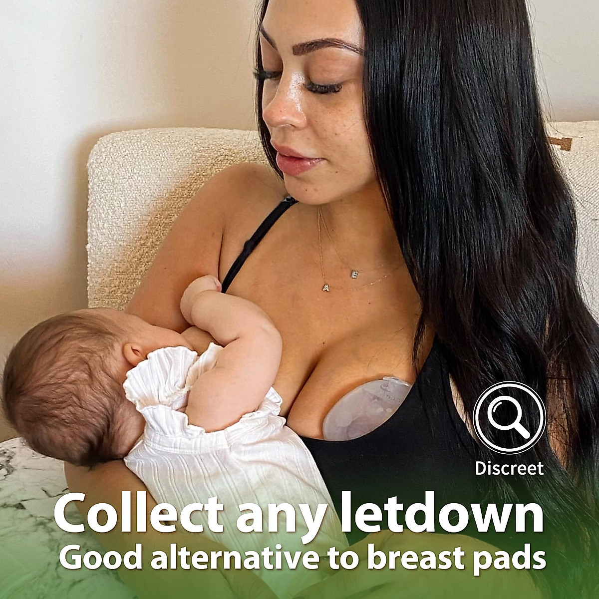 haakaa Manual Breast Pump Collector with Suction Base 5oz/150ml and Ladybug Milk Collector 2.5oz/75ml Combo for Breastfeeding, Made of Food Grade Silicone