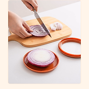 KAZETEC Set of 4 Reusable Silicone Fruit and Vegetable Storage Containers for Fridge - Keep Your Avocado, Onion, and Fruit Fresh and Organized in the Kitchen