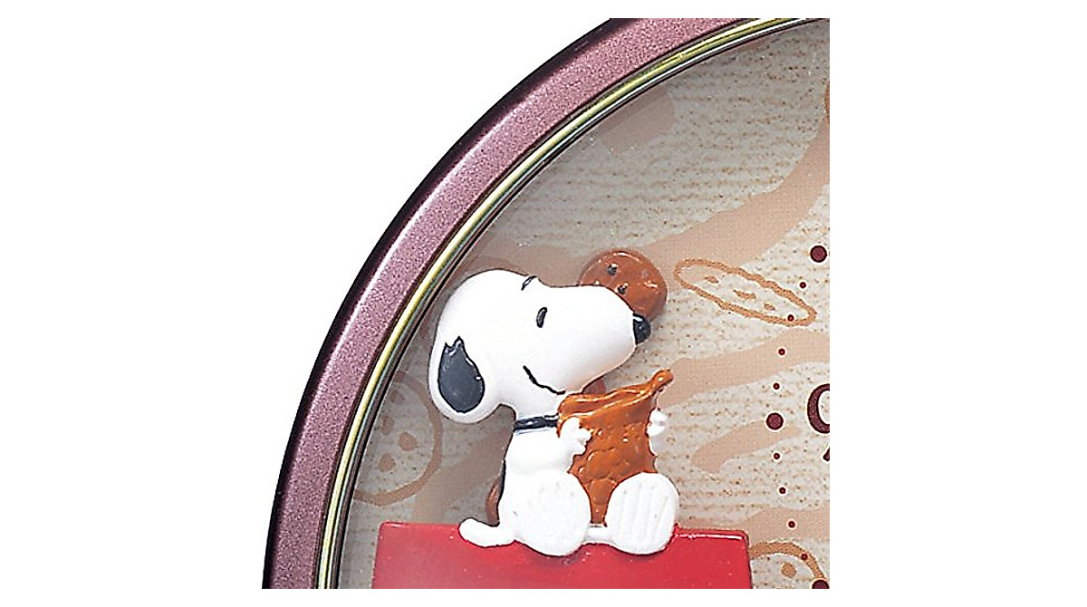 Rhythm Snoopy Alarm Clock - Cute Brown Character Alarm with Electronic ...