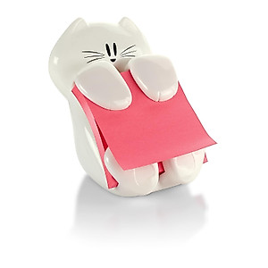 Post-it Pop-up Note Dispenser, Cat design, 3x3 in, 1 Dispenser/Pack (CAT-330) , White
