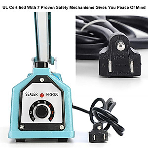 LinsnField Sealer Pro, 12-inch Super Impulse Heat Bag Sealer, 5-mm Sealing System with Patent for Never Burn Out, Antioxidant Aluminium Shield, Copper Transformer, Built-in Fuse Safety System, White