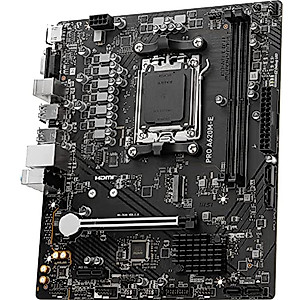 MSI PRO A620M-E ProSeries Motherboard (AMD AM5, DDR5, PCIe 4.0, SATA 6Gb/s, M.2, USB 3.2 Gen 1, Gbps LAN, DVI/HDMI, mATX)