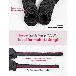BEAUT'E SEOUL Hooded Hair Dryer Set for Cowash - Beaute Seoul Bonnet Hair Dryer Attachment with Cowash Pod for Natural Curly Textured Hair Care