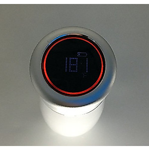 SGUAI by Maxtron The Smart Water Bottle Company 13.5 oz Vacuum Insulated Stainless Steel Drink Water Reminder with Temperature Indicator Smart Water Bottle Cup (White)