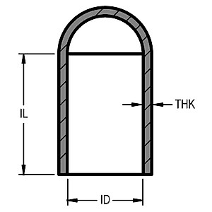 dexierp Protection Force Round Cap for 15/64" 6mm OD (Pack of 50) Pipe Post Tube End Cover M6 Screw Thread Protectors Elastic Silicone Rubber
