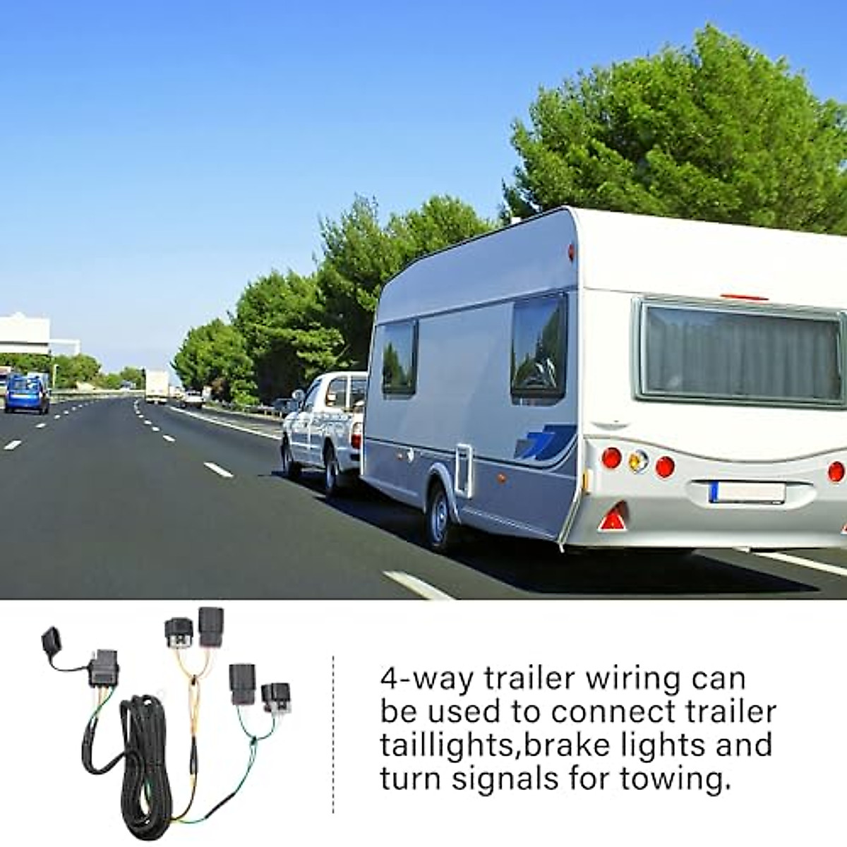 Oyviny Custom 4 Pin 56094 Trailer Wiring Harness for 2010-2017 GMC Terrain/Chevrolet Equinox, Terrain Trailer Hitch Wiring Kit