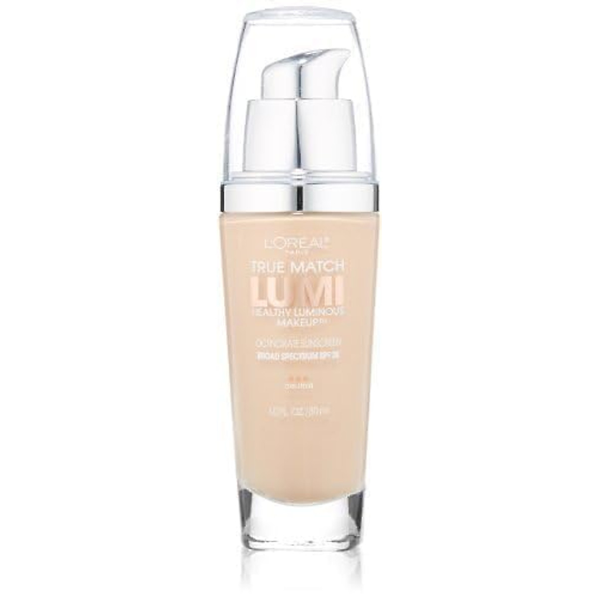 L'Oreal Paris True Match Lumi Healthy Luminous Makeup, N1-2 Soft Ivory Classic Ivory , 1 fl; oz.