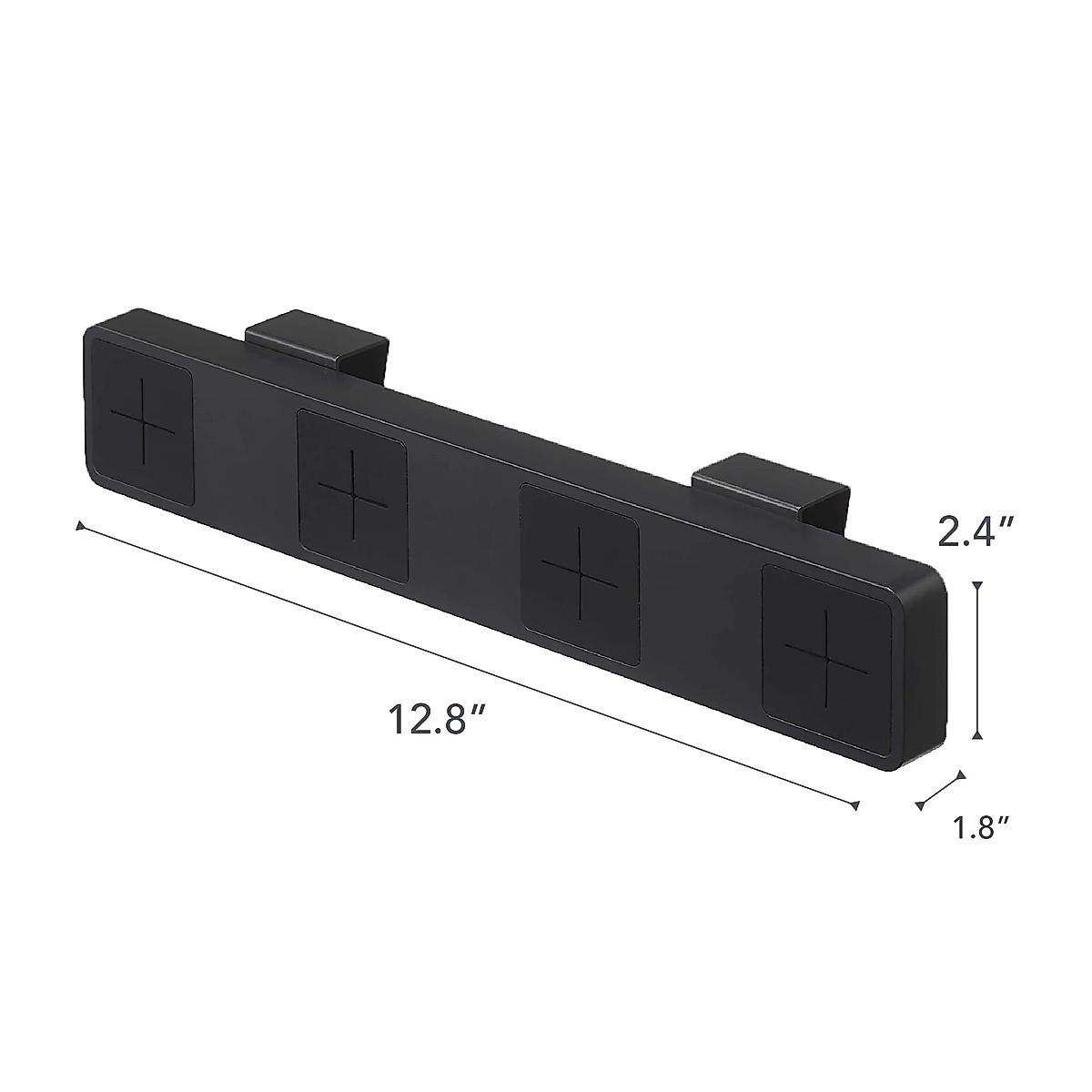 Yamazaki Push Dish Home Self Adhesive Plastic | Towel Holder, One Size, Black