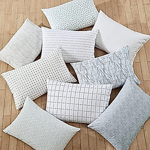 City Scene - Queen Sheets, Cotton Percale Bedding, Crisp & Cooling Home Decor (Tally Navy, Queen)