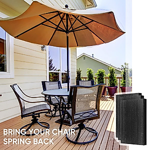 Patio Chair Spring Plates Swivel Rocker Chair Fiberglass Spring Plates Patio Rocking Chair Spring Plate Replacement Parts for Universal Outdoor Patio Furniture, 5 x 2.5 x 0.25 Inch (Black, 10 Pieces)