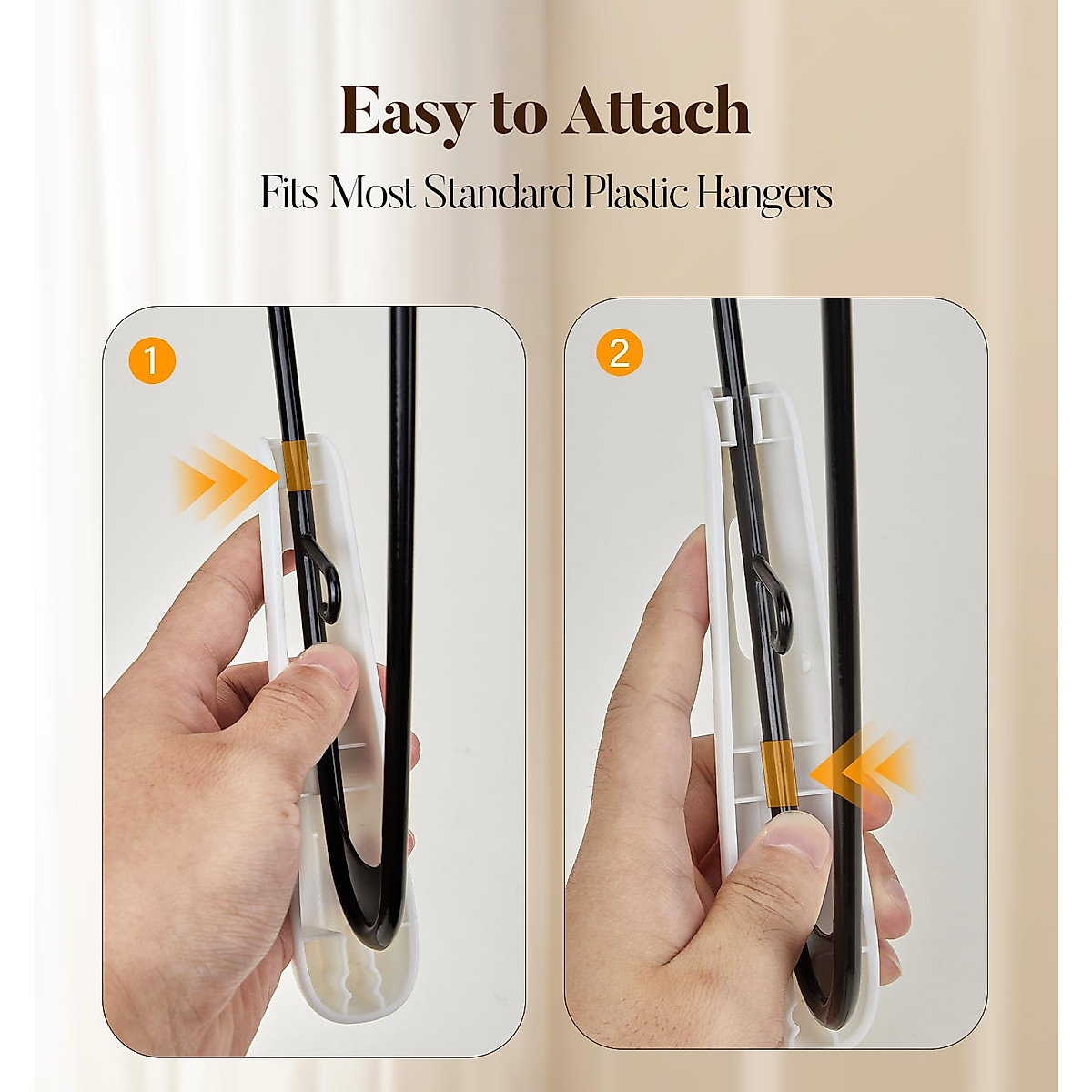 HOUSE DAY Plastic Hangers Shoulder Expanders, Anti-Deformation Garment Protectors, Extensions for Clothes Hangers, Prevents Shoulder Bumps & Clothing Shape, Durable & Easy to Use (White 30 Pack)