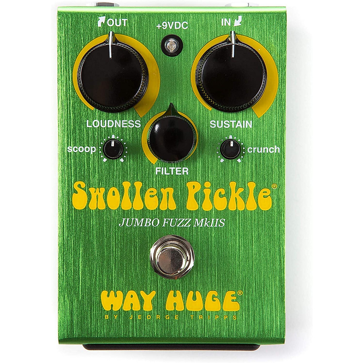 Way Huge Swollen Pickle MKII Guitar Effects Pedal w/(2) 6" patch cables (2) 18.6' cables