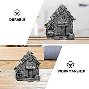 DOITOOL Miniature Pagoda Statue Micro Village Houses Zen Garden Pagoda Figurine Chinese Zen Asian Decor Bonsai Decoration Miniature Accessories