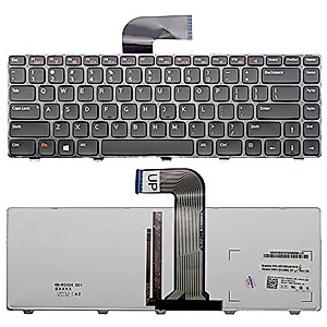 New US Layout Laptop Backlit Keyboard Replacement for Dell XPS 15 L502X Inspiron 13z N311Z 14 3420 M4040 N4050 N4120 14R 5420 N4110 SE 7420 14z N411z Light Backlight Black Notebook US