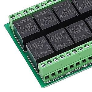 Electrical Relay Module, 12 Optically Isolated Input 12 Channel 64 Devices Parallel Relay Board for Circuit (24V)