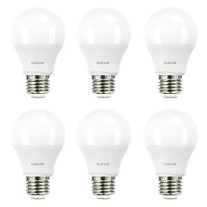 Linkind A19 LED Light Bulb, 60W Equivalent Light Bulbs, 9W 2700K Soft White, 800 Lumens Non-Dimmable LED Bulb, E26 Standard Base, Energy Efficient UL Listed, 6 Pack Led Lights for Bedroom Home Office