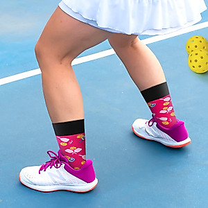 Nefelibata Pickleball Gifts Set Lucky Pickleball Crew Socks 17oz Designated Dinker Stemless Wine Glass Funny Gifts for Women Coach Mom Birthday Christmas Retirement Gift Idea Mother's Day