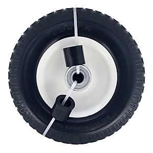 (Set of 4) 8" Flat Free Tires 2.50-4" Flat Free All Purpose Tires - Hand Truck, Dolly, Utility Cart Tire on Wheel Assembly