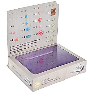 Wilton Deluxe Tip Set - Create Assorted Petals, Leaves, Basketweaves, Handwriting and More, Organize Tips Inside the Storage Case, 25-Piece