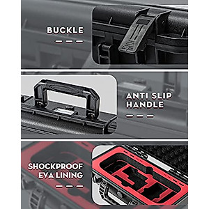 DEVASO Upgraded Carrying Case for Steam Deck, Professional Deluxe Waterproof Case Soft Lining Hard Shell Travel Case for Steam Deck Console and Other Accessories