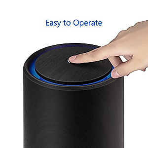 SHD Small Air Purifier for Home Room Office,3 Stage Filtration,True HEPA Air Cleaner for Dust Smoke Dander,Quiet Sleep Mode with Night Light,Dark Grey