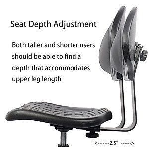 TAKE UR SEAT® Deluxe Polyurethane Drafting Lab Stool Chair, 18" Adjustable Footring, 10" Adjustable Height, Heavy Duty,Shipped Within 24 Hours Rubber Casters