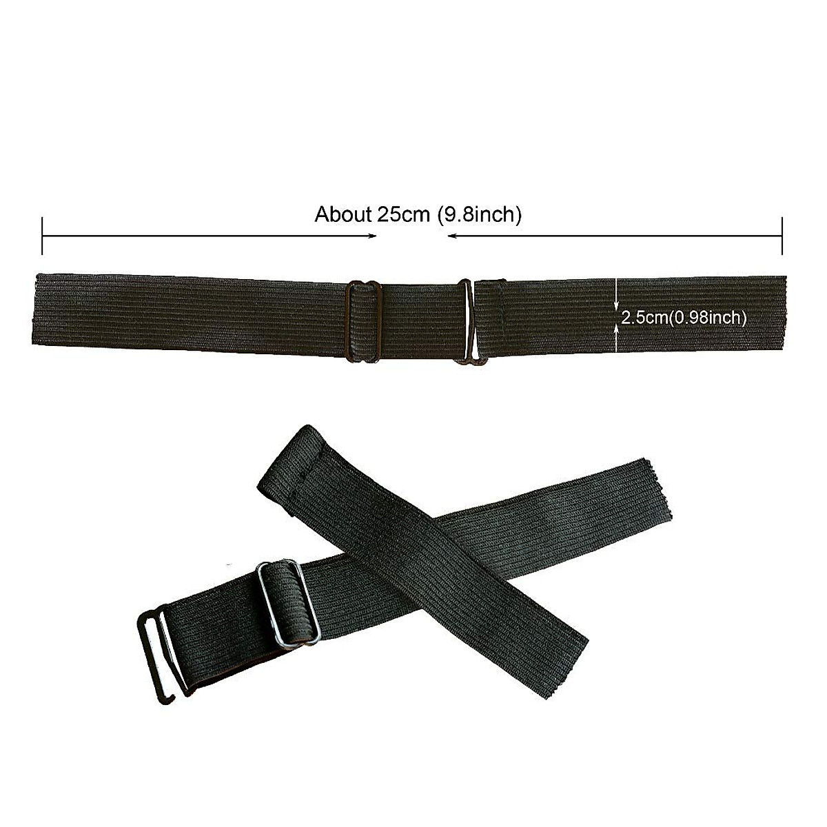 5Pcs Black Elastic Bands Adjustable Wig Band Sewing Wigs Making Tools for Making Wig Cap Accessories (2.5cm)