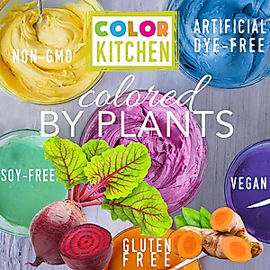 ColorKitchen Food Coloring (3 Colors) – Plant-based Colors | Artificial Dye-free | Gluten-free | Non-GMO | Vegan | Colors for Frosting and Natural Healthy Baking | Soy free