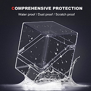 4 Pack Card Deck Cases for Trading Cards, Acrylic Card Storage Boxes Holding 100+ Sleeved Cards Fit for MTG,TCG Sports Cards, Game Card Standard Cards