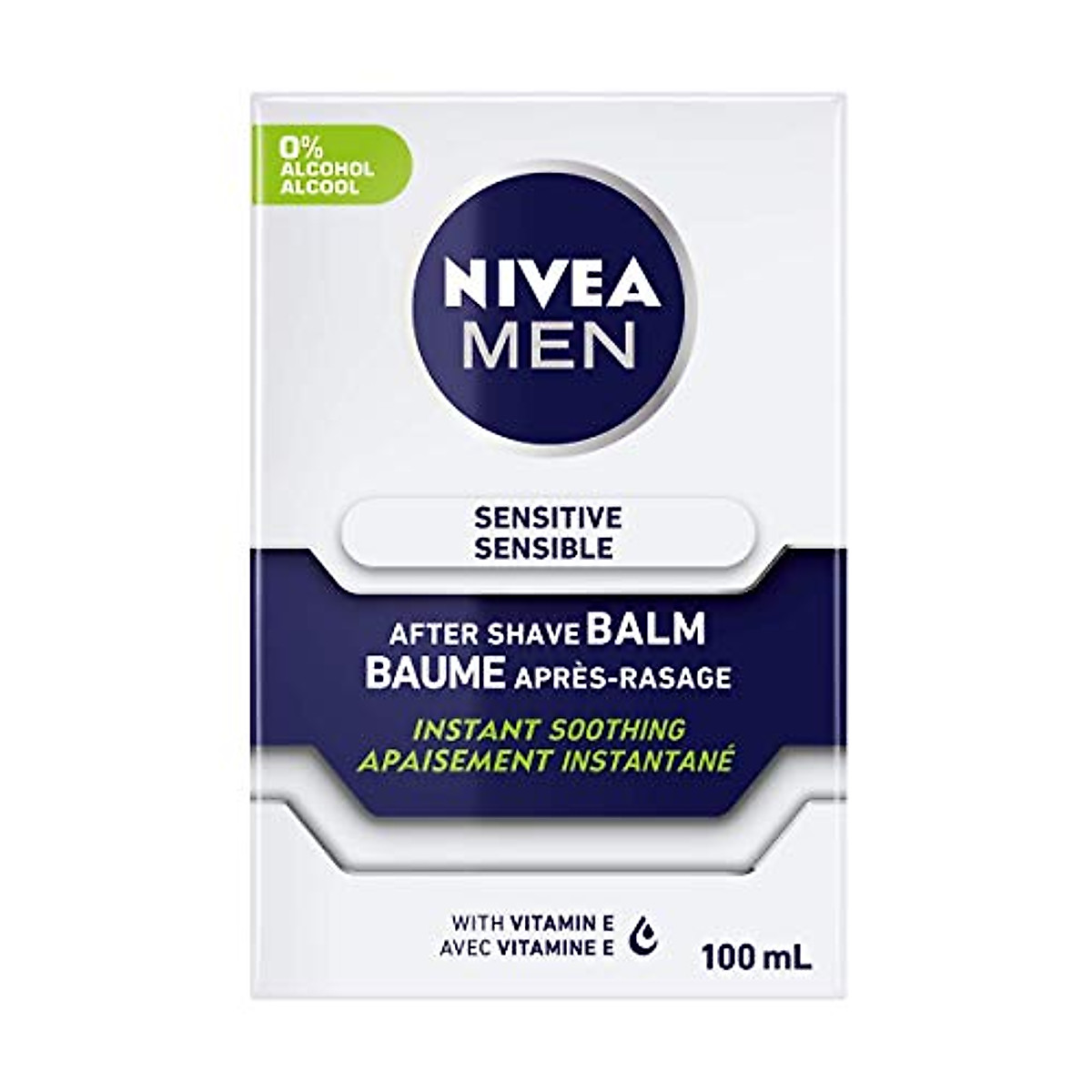 NIVEA FOR MEN Sensitive Post Shave Balm 3.30 oz (Pack of 4)
