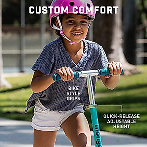 Mongoose Trace Youth/Adult Kick Scooter Folding and Non-Folding Design, Regular, Lighted, and Air Filled Wheels, Teal, 120mm Wheels