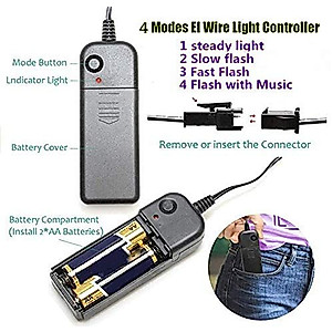 Halloween Mask LED Halloween Costume LED Glow Scary Light Up Masks for Festival Party Carnival Costume Christmas Cosplay Glow in Dark Gift rad (Red)