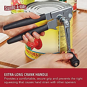 Swing-A-Way Easy Crank Can Opener, 10.4 Inches, Black