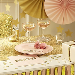 Ginger Ray Pastel Perfection Metallic Party Paper Straws, Gold (PP-651)