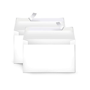 Amazon Basics A9 Blank Invitation Envelopes with Peel & Seal Closure, 5-3/4 x 8-3/4 Inches, White - Pack of 100