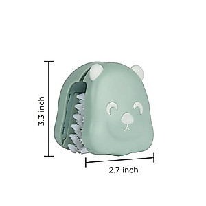 CQT BladeBrush Knife and Cutlery Cleaner Brush Bristle Scrub Kitchen Washing Non-Slip ,B002-1 Changeable Scrub Head and Scouring Pad (Green)