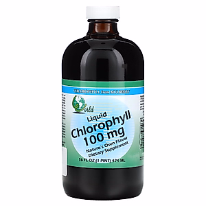 WORLD ORGANIC Liquid Chlorophyll 100mg Mullberry, 0.02 Pound