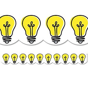 Creative Teaching Press CTP Doodle Lightbulbs Core Decor, EZ Border Bulletin Board Border Classroom Decor