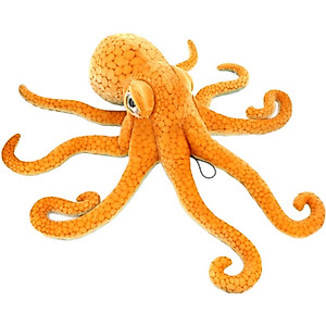 YUZHINUO New Giant Funny Simulation Octopus Stuffed Toy Lifelike Sea Animal Room Car Decor Dolls Plush Toys Children Boy Xmas Gift (21.5 inch)