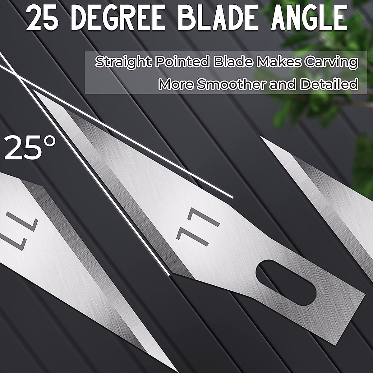 Jetmore 60 Pack Exacto Knife Blades 11, Craft Knife Blades Replacement, Exacto Blades 11, Hobby Knife Blades Refills for Art, Craft, Scrapbooking, Cutting, Carving