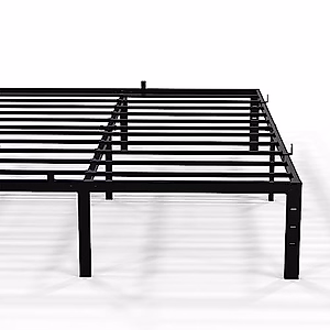 Vecilla Full Size Bed Frame 14 inch Heavy Duty Metal Platform Bed Frame No Box Spring Needed, Non-Slip Mattress Foundation, Easy Assembly, Noise-Free, Black