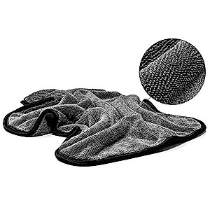 SOFTBATFY Long Twist Pile Car Microfiber Drying Towel, 600 GSM Super Absorbent Professional Twist Loop Cloth, Large Automotive Detailing Towel (20x24inches*2pack)
