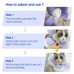 KUDES Cat Cone Collar,Cute Flower Waterproof Elizabethan e Collar for Cat and Small Dog Anti-Bite Lick Wound Healing Protective Neck Cone After Surgery Recovery Collar for Small Pet,All-Season Style