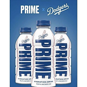 Prime Hydration Drink Limited Edition LA Dodgers, 16.9 Fl Oz, Los Angeles Dodgers Prime Hydration Drink, 6 Bottles