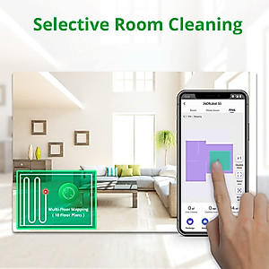 + 360 S5 LiDAR Robot Vacuum with Mapping Technology,2200Pa, Selective Room Cleaning, Schedule, Multi-Floor Mapping, No-Go Zones, Self Charge and Resume, Automatic Carpet Boost, Compatible with Alexa