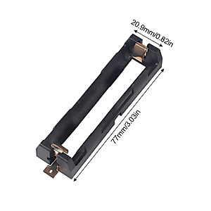 Diitao 8PCS 18650 Battery Holders 1 Slot 18650 Battery Clip Holder Box Case for 18650 Battery Copper Contacts Battery Storage Case(1 Slot 3.7V)