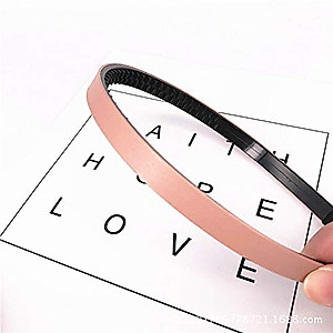 Skinny Leather Covered Twist Headband Hair Bows Hair Loop Clasp Glitter Hairbands for Women and Girls (6pcs/set)