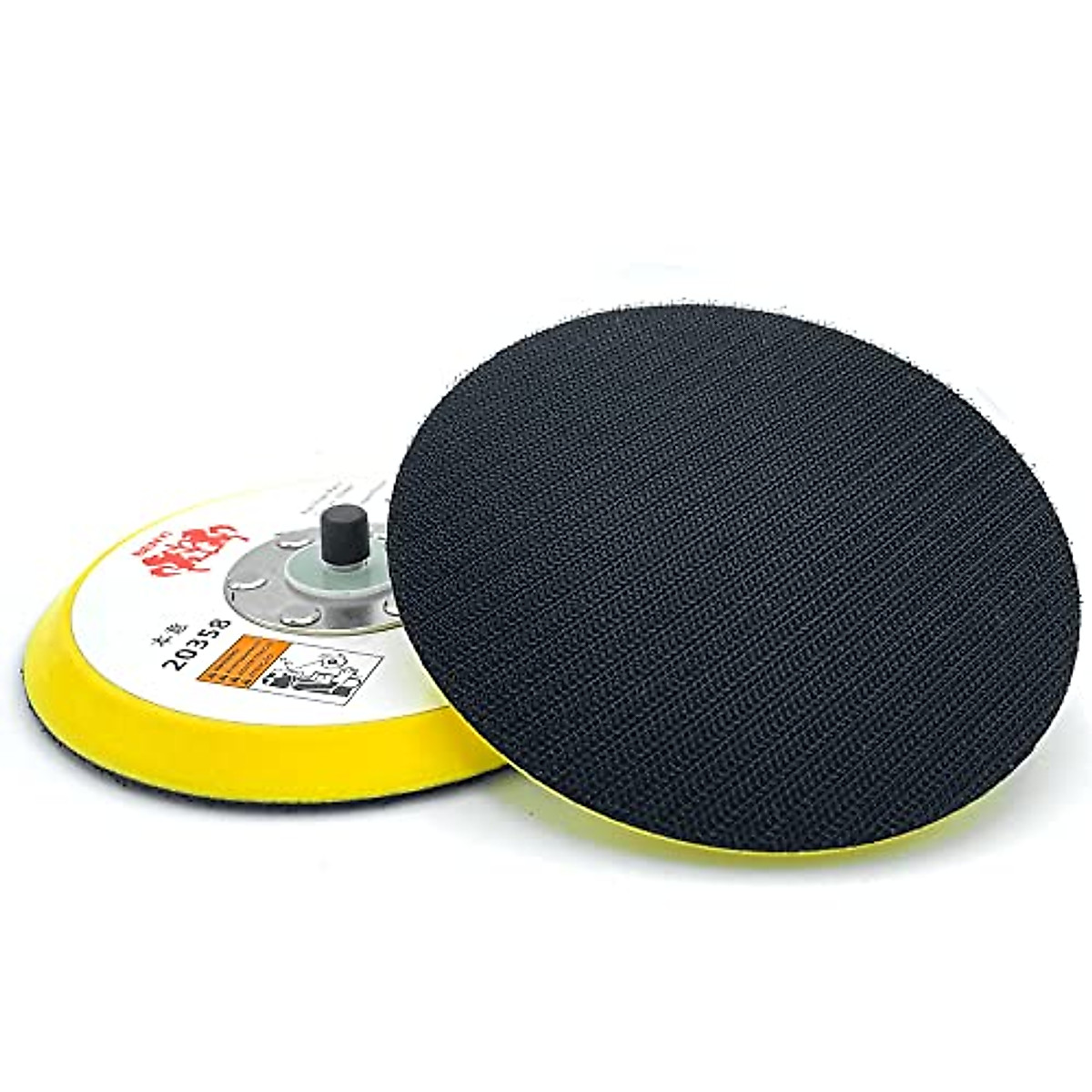 Mesee 2 Packs 5 Inch Hook & Loop Backing Pad, M8 Thread Arbor PU Sanding Backer Plate Random Orbital Sander Disc Pads Replacement Polisher Tool Accessory for Car Polishing Waxing Buffing